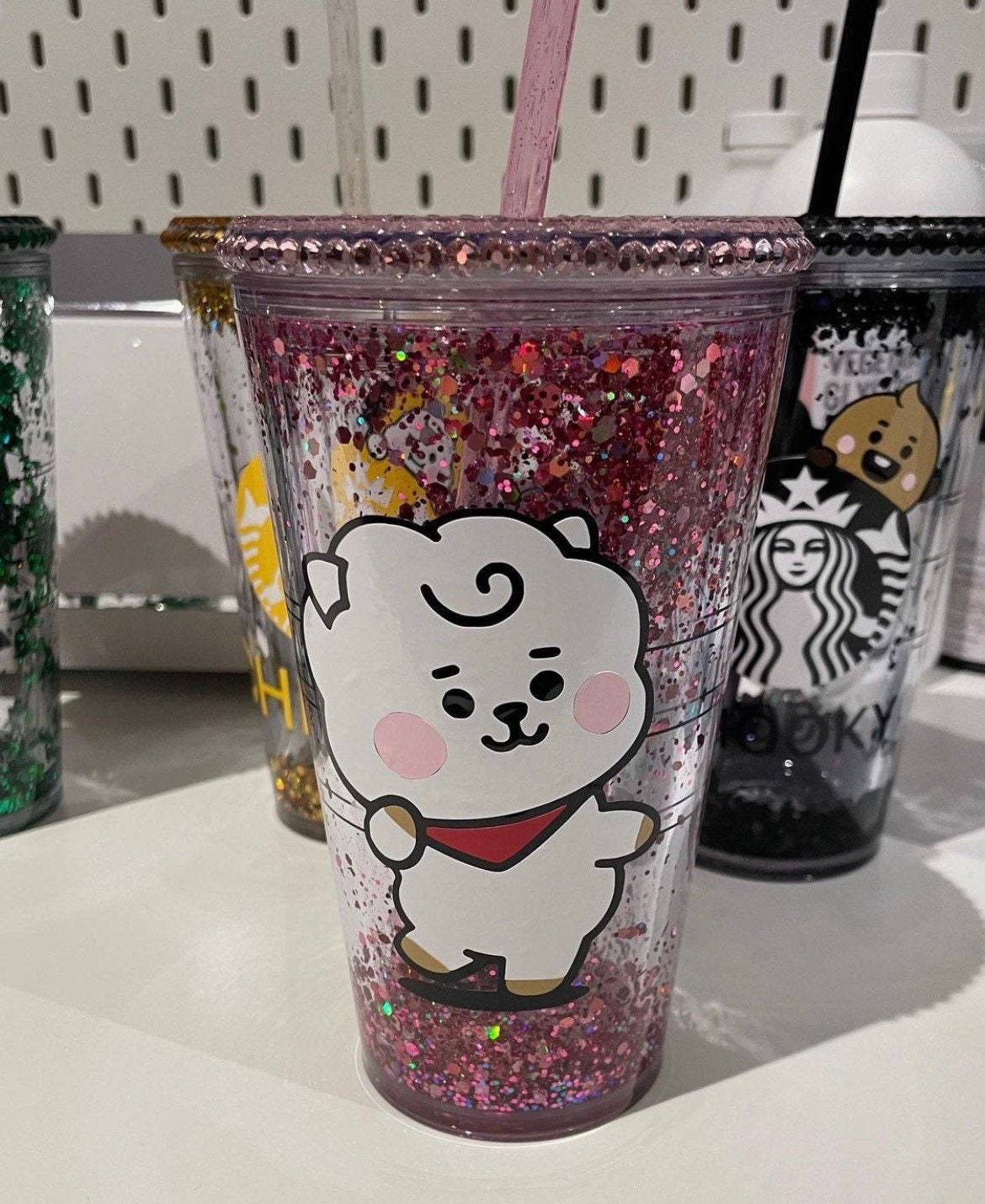 Baby RJ Inspired Tumbler RJ Cup BT21 Snowglobe Tumbler - Etsy
