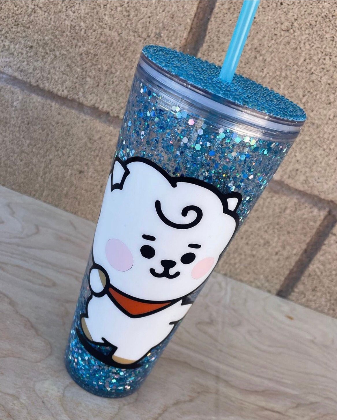 Baby RJ Inspired Tumbler RJ Cup BT21 Snowglobe Tumbler - Etsy