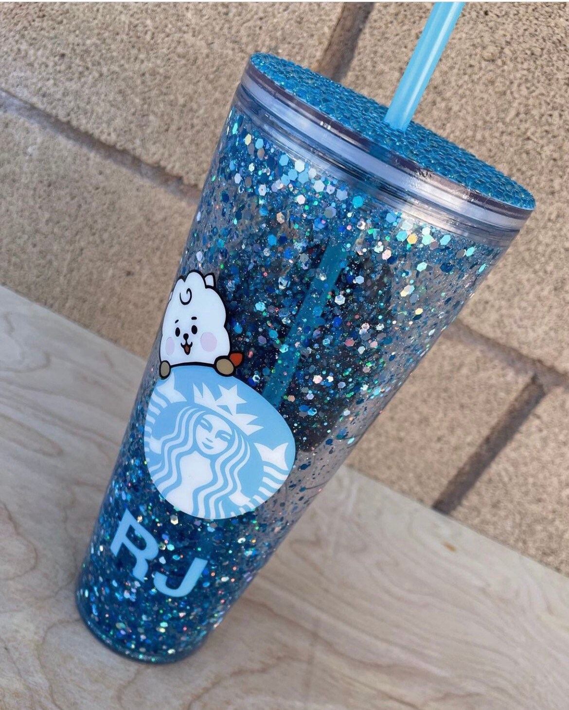 Baby RJ Inspired Tumbler RJ Cup BT21 Snowglobe Tumbler - Etsy