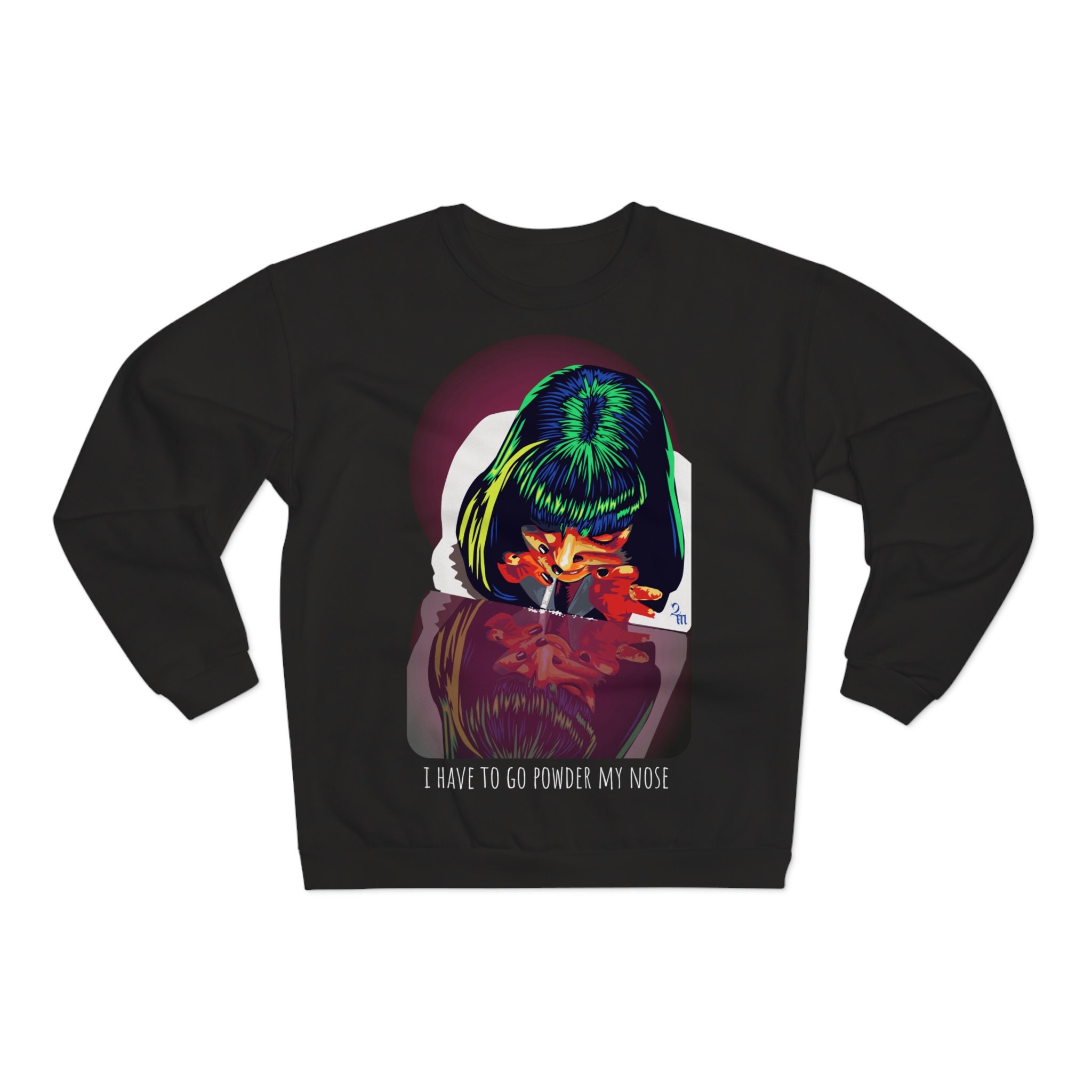 Powder My Nose Pulp Fiction Iconic Sweatshirt Artwork by Italian Artist ...