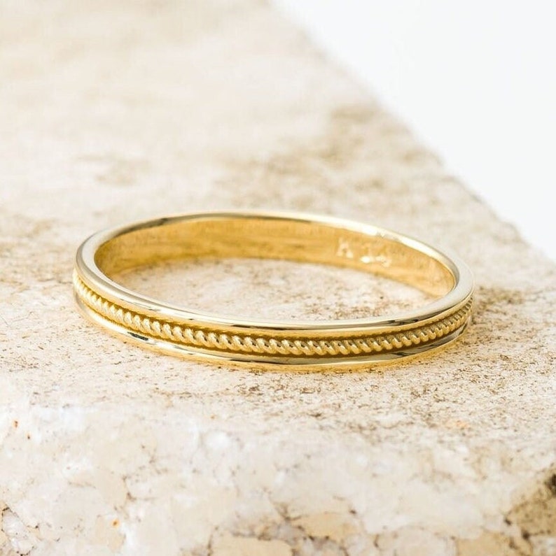 Eternity Gold Rope Ring - Etsy