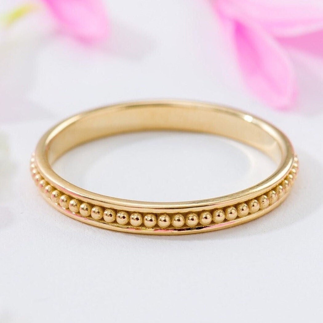 Eternity Gold Granulation Ring - Etsy
