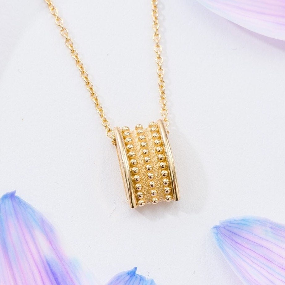 Granulation Gold Byzantine Pendant - Etsy