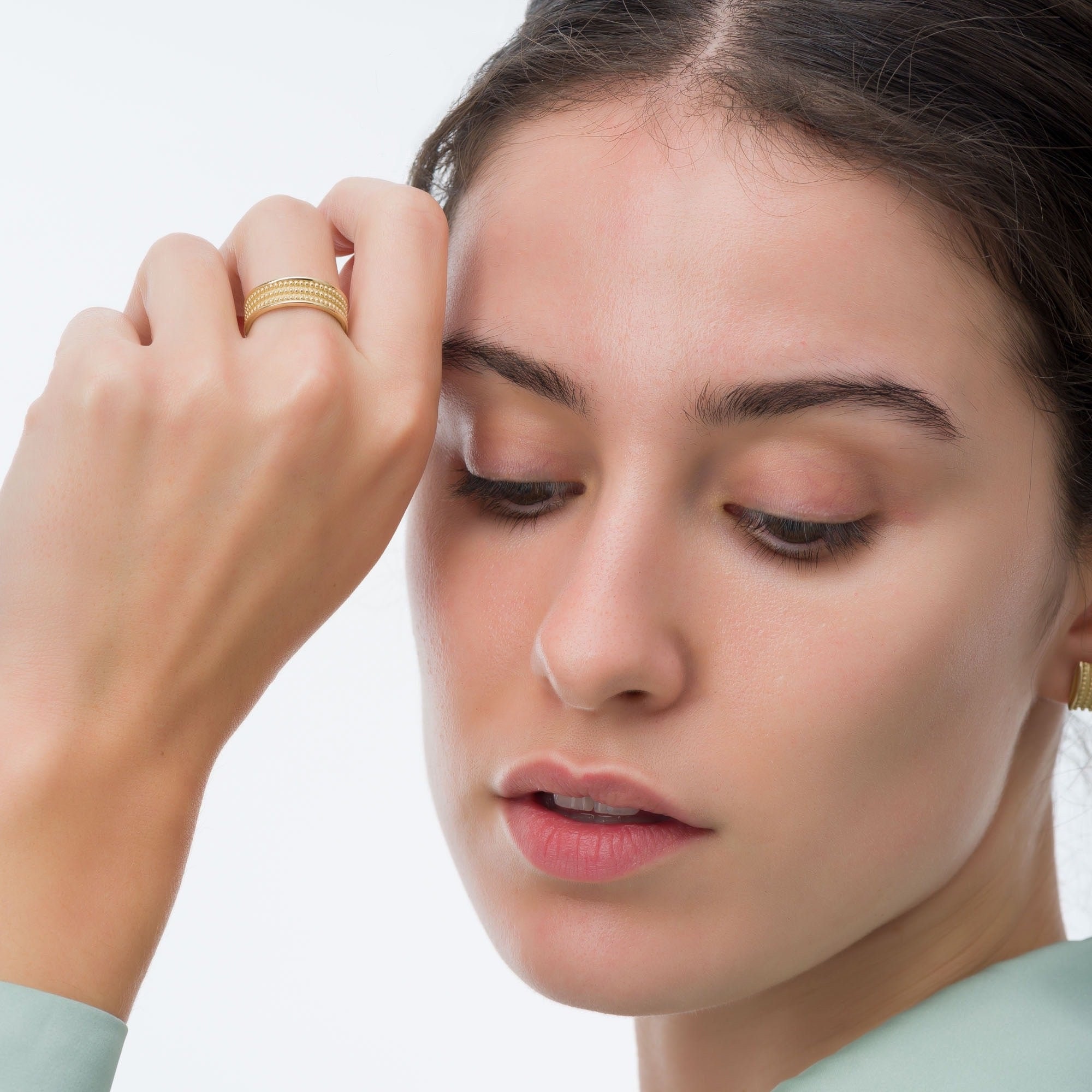Granulation Gold Band Ring - Etsy
