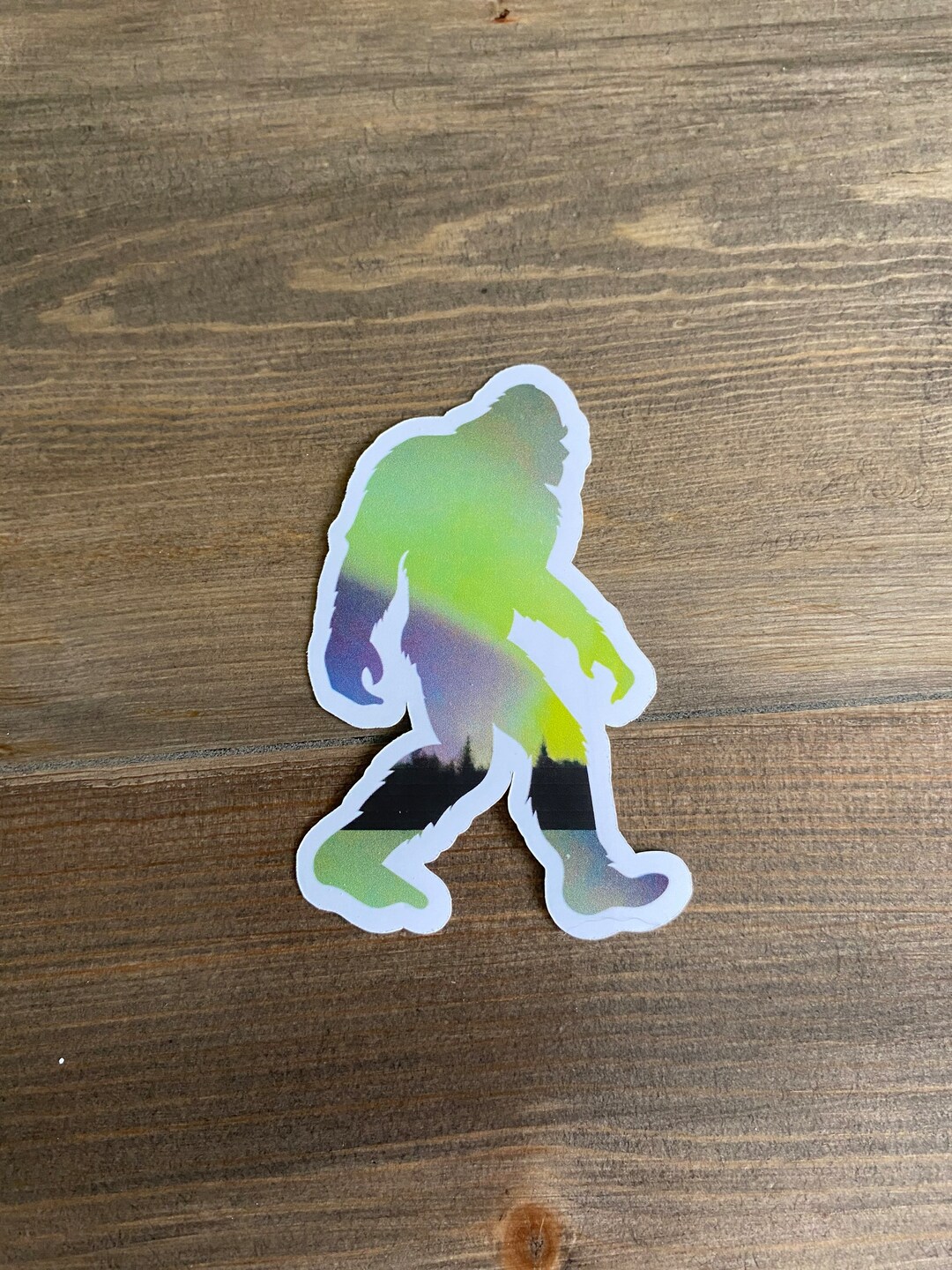 Sasquatch Sticker / Bigfootsticker / Northern Lights / Waterproof ...
