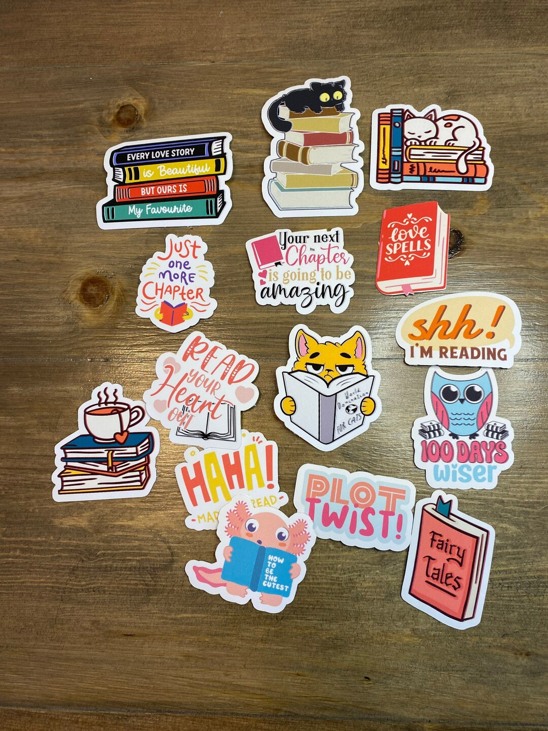 15 Book Tok Sticker Bundle / Bundle of Stickers / Waterproof Sticker ...