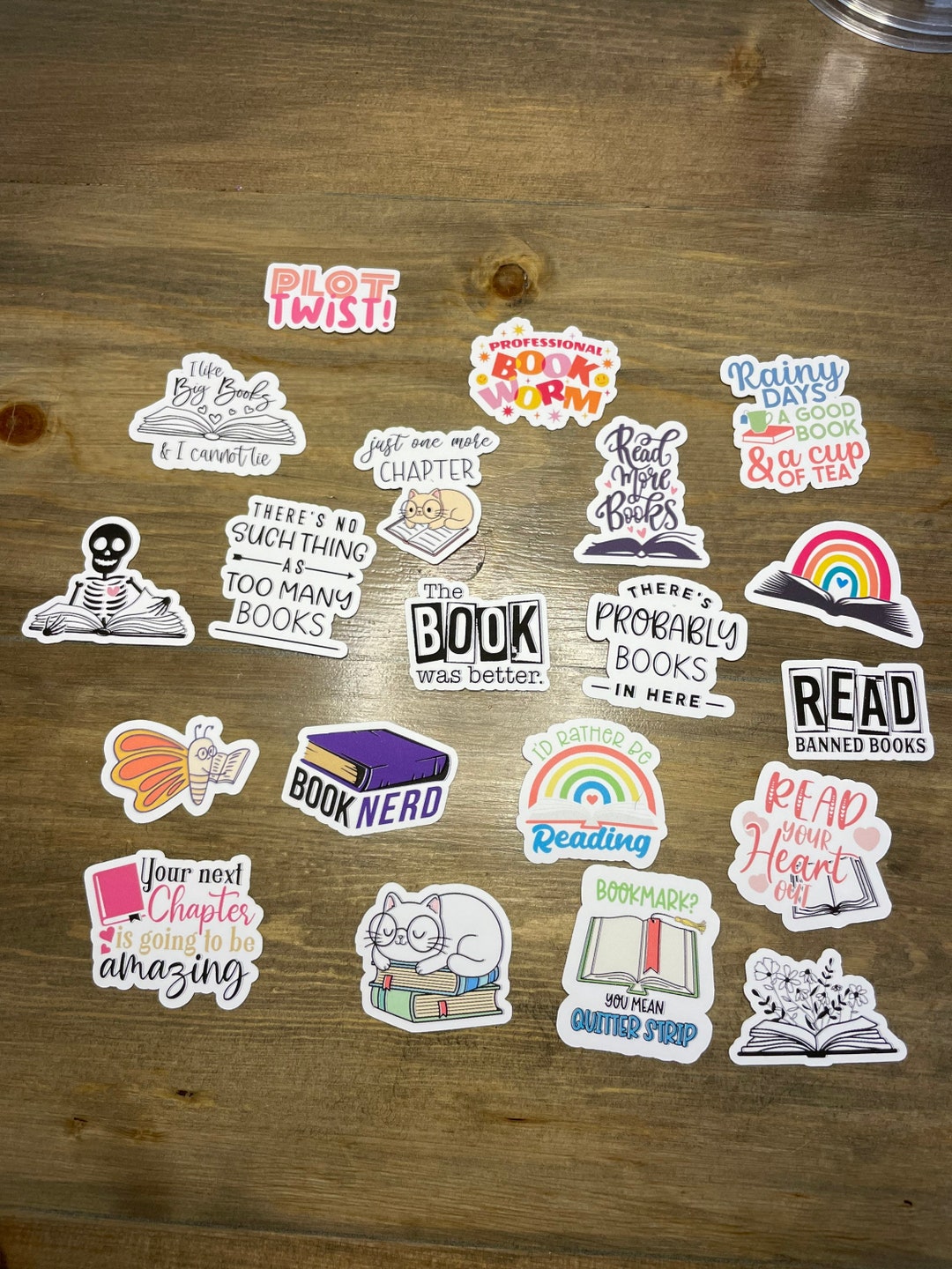 20 Book Tok Sticker Bundle / Bundle of Stickers / Waterproof Sticker ...