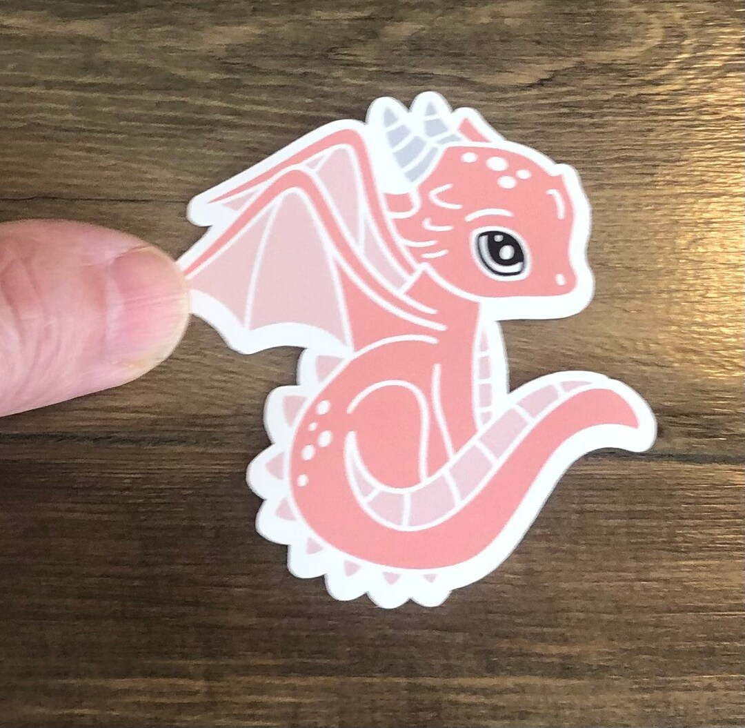 Pink Dragon Sticker / Animal Stickers / Waterproof Sticker / Vinyl ...
