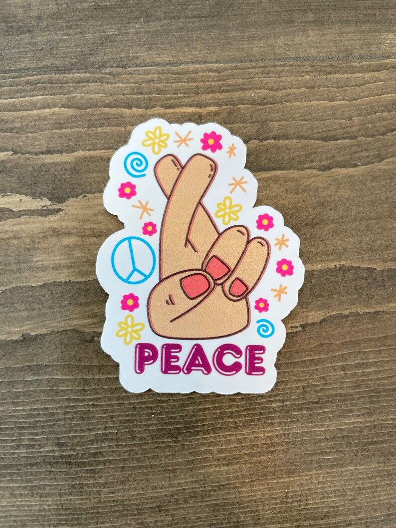 Peace Sign Sticker / Symbol Sticker / Waterproof Sticker / Vinyl ...