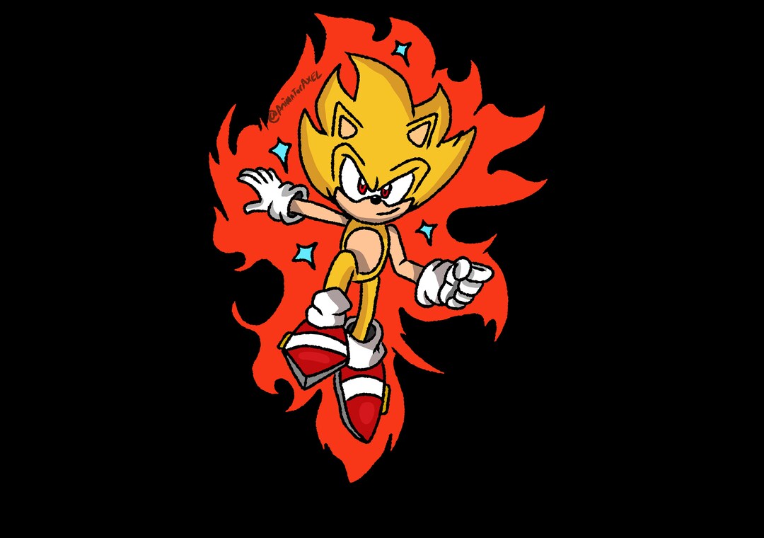 Super Sonic PNG Fire - Etsy