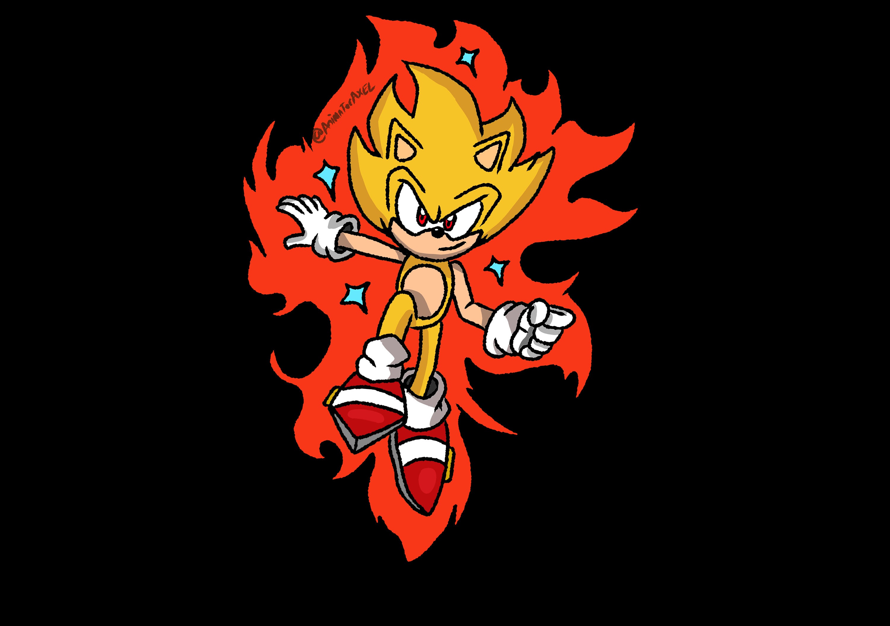 Fire Sonic The Hedgehog