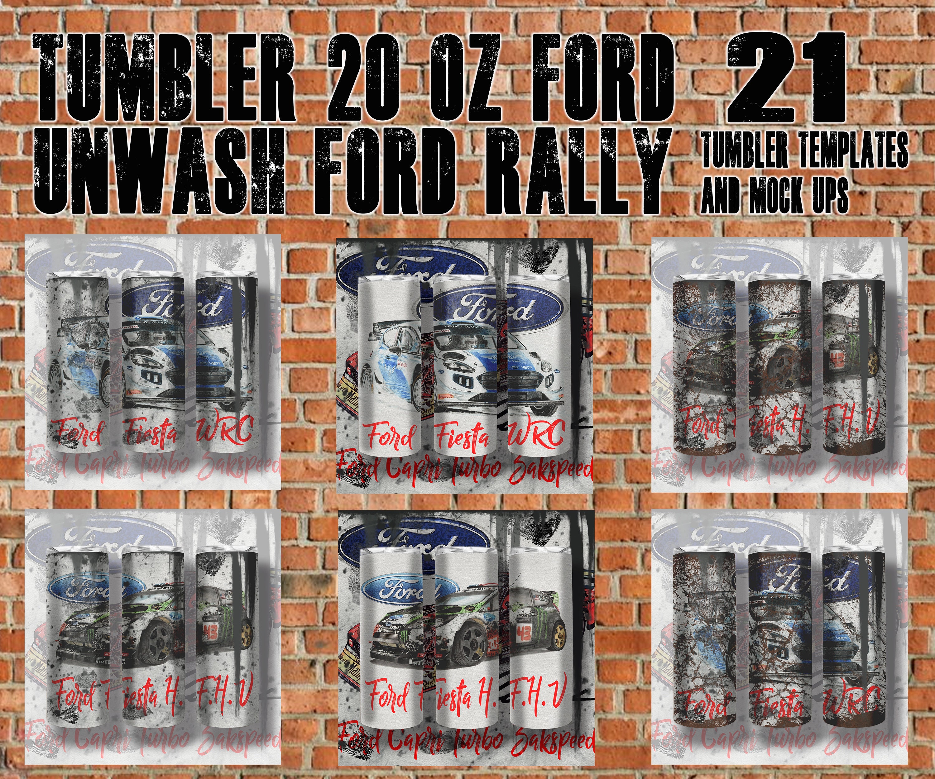 FORD TUMBLER 20oz Pack 21 Templates and Mock Ups - Etsy