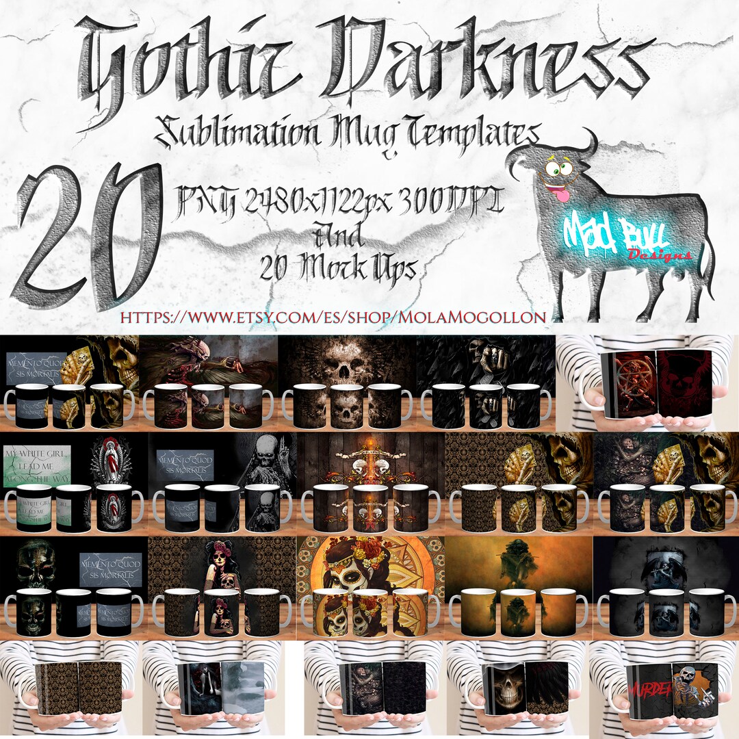 Gothic Darkness 20 Mug Templates and Mock Ups - Etsy