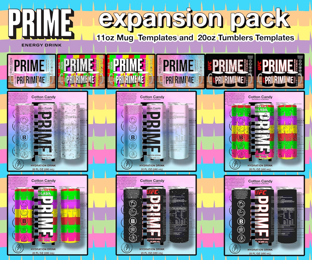 Prime Expansion Pack 6 Mug Templates and 6 Tumblers Templates - Etsy