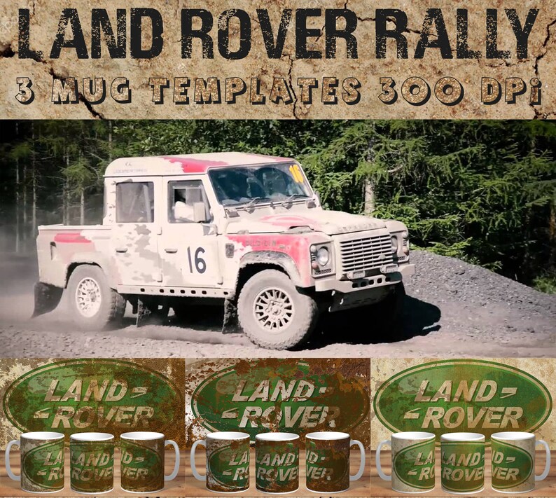 Pack Rally Camel Trophy and Land Rover 11 Mug Template and Mock Ups - Etsy