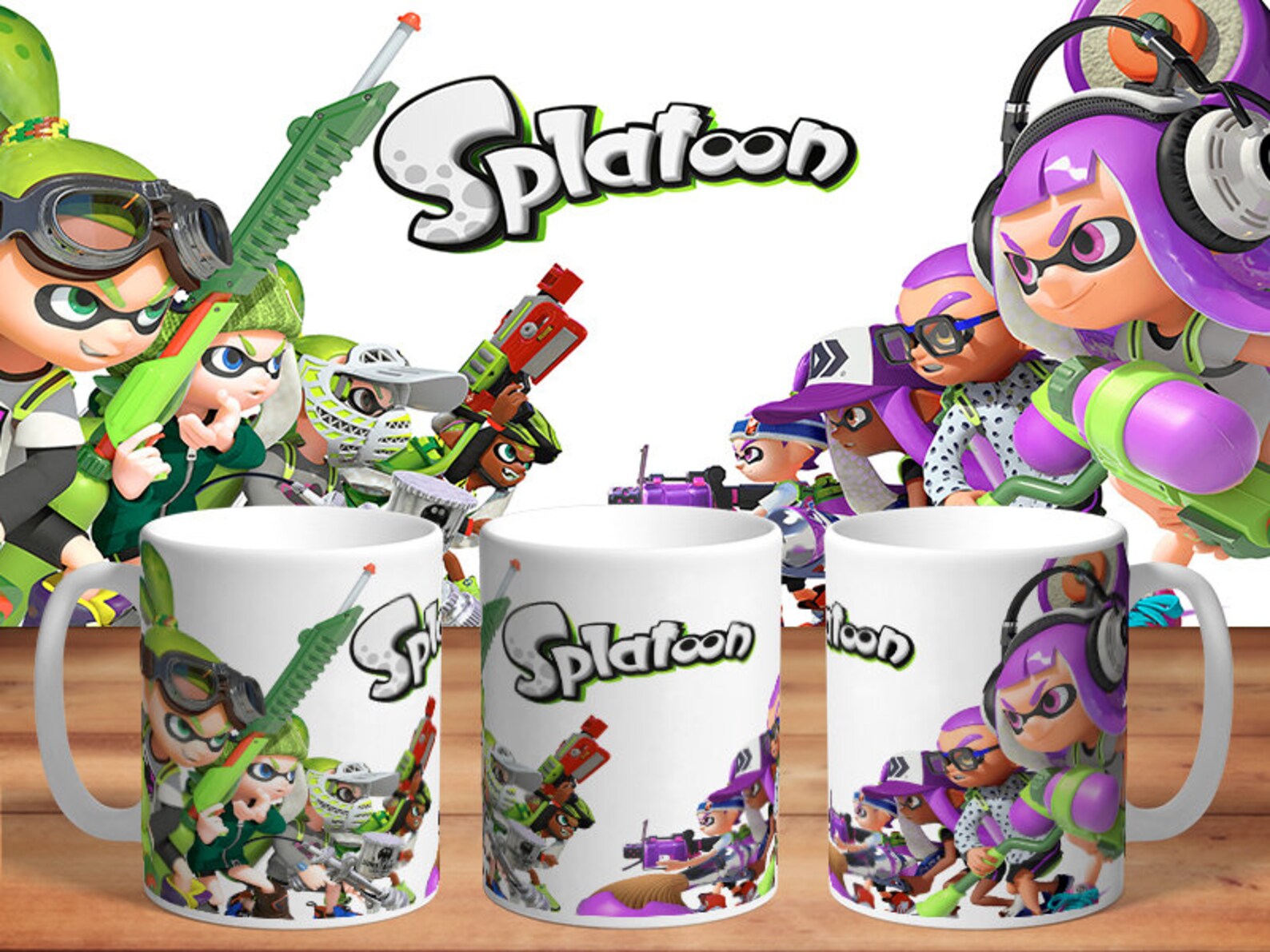 Splatoon Pack 10 Mug Templates PSD and Mock Ups - Etsy