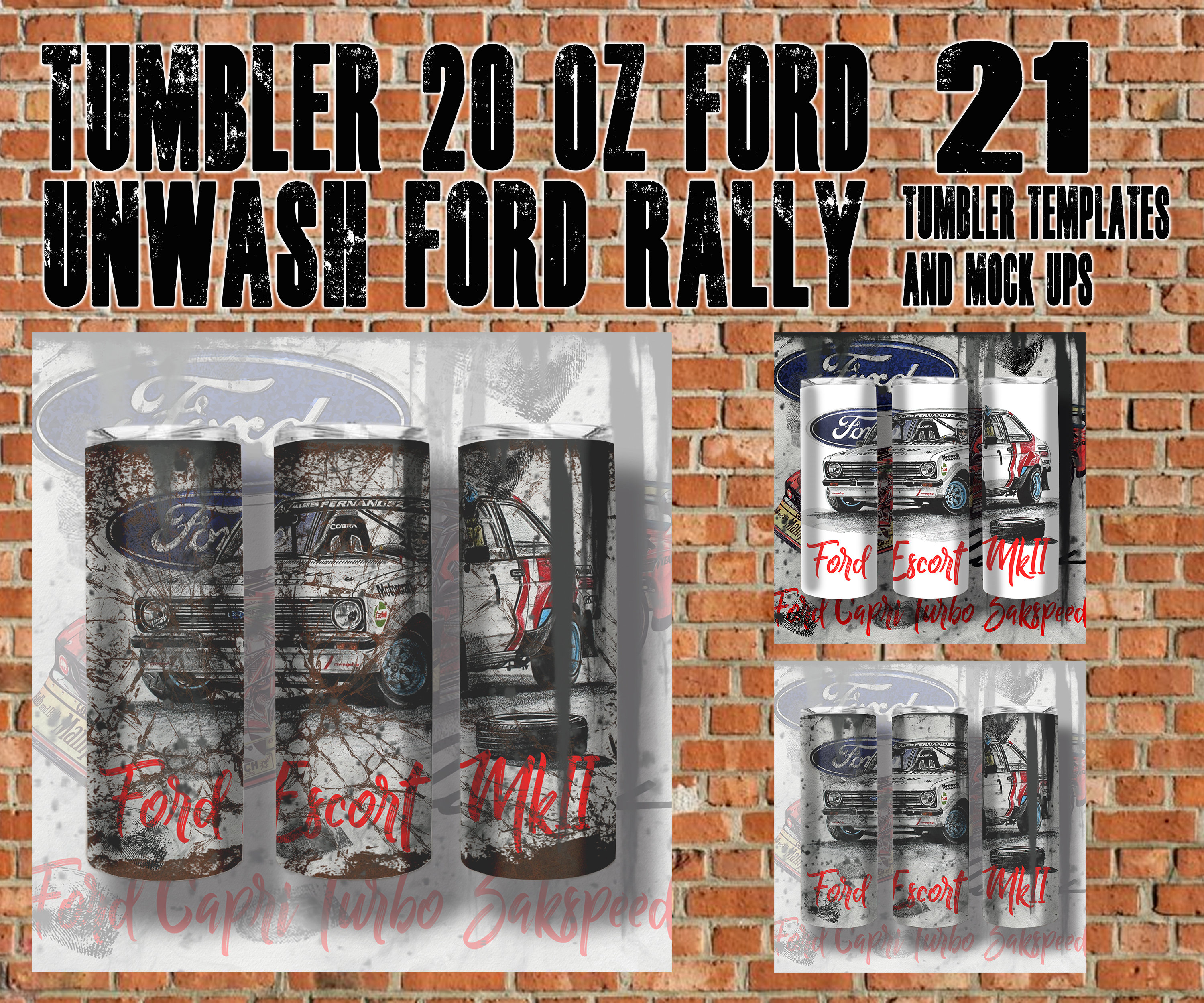 FORD TUMBLER 20oz Pack 21 Templates and Mock Ups - Etsy