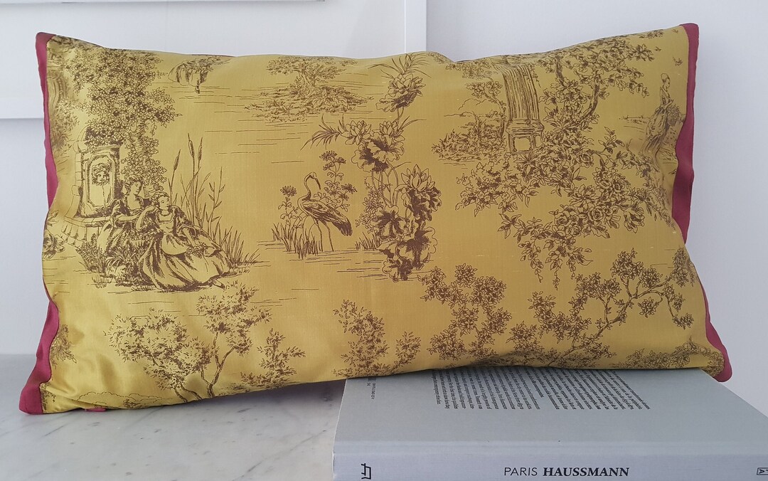 Silk Mustard/magenta Cover Cover by the French Designer - Etsy