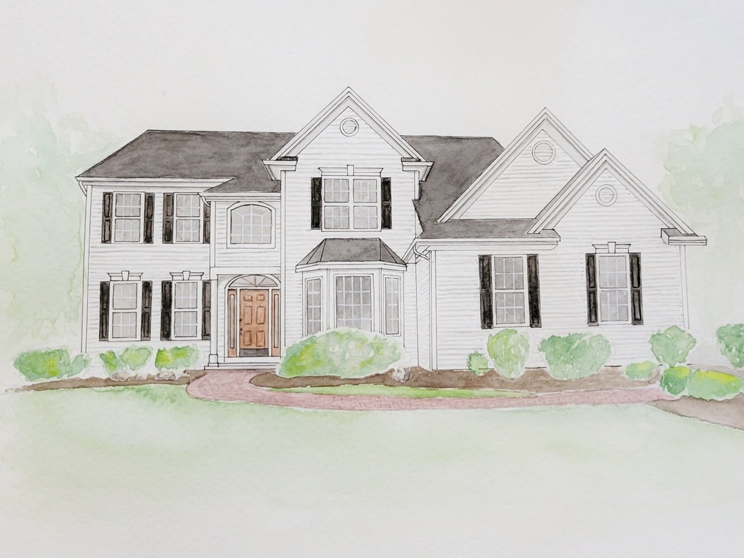 Custom Watercolor House Portrait: Realtor Closing Gift, New Home Art - Etsy