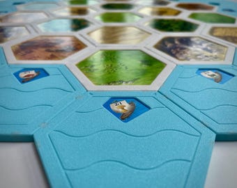 Settlers of Catan Magnetic Hex Game Board Circa 2007, Larger Frames for ...