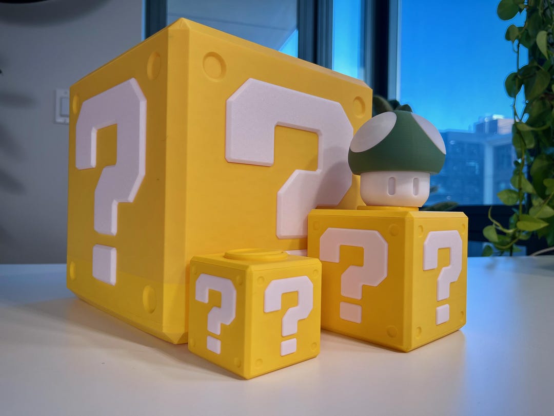 Lockable Mario Question Block: Personalized Storage Box & Piggy Bank - Etsy