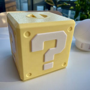 Lockable Mario Question Block: Personalized Storage Box & Piggy Bank - Etsy