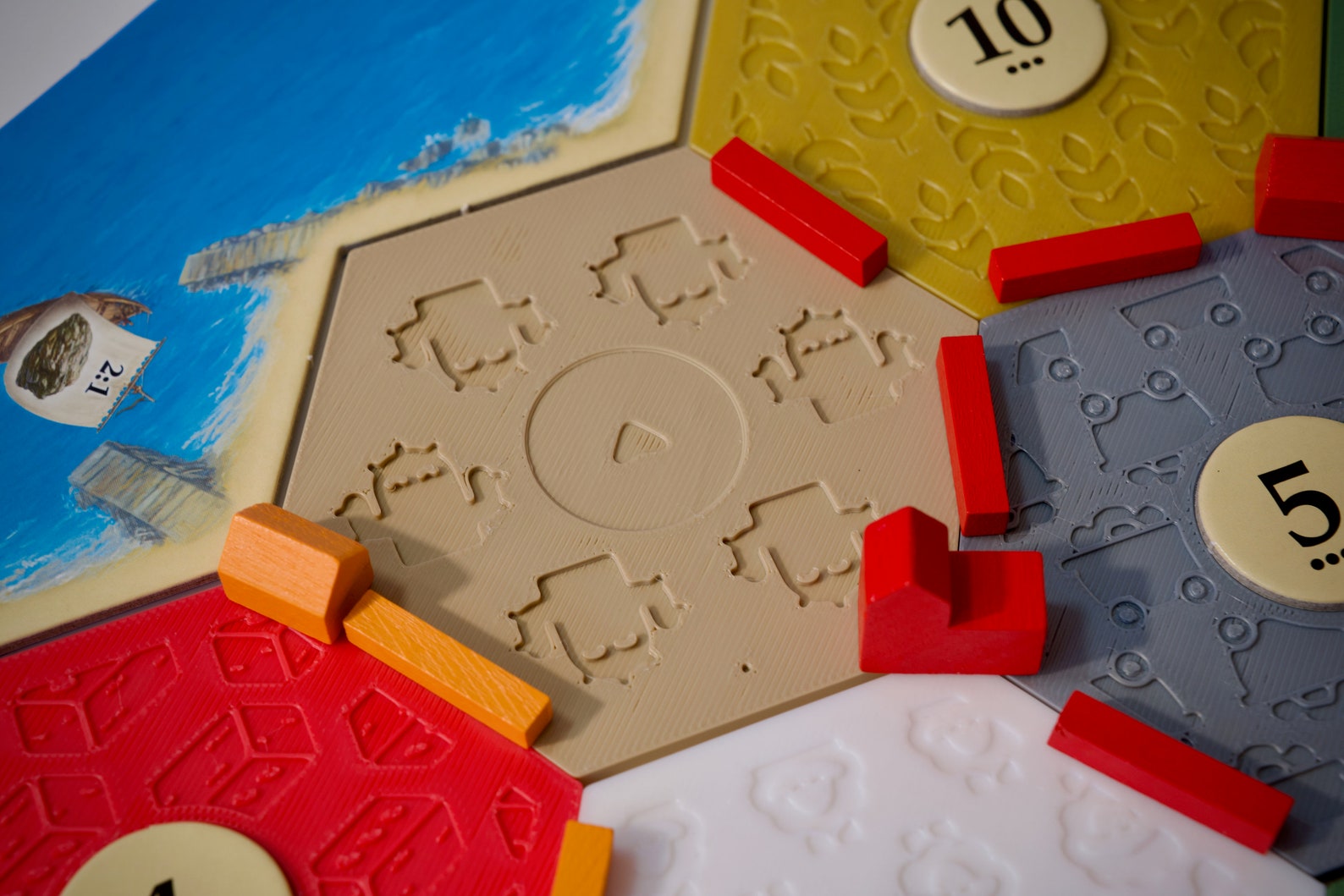 3D engraved Catan Resource Tile Upgrade 19 Uniquely Designed for ...