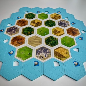 Magnetic Sea Port Hex Tiles for Settlers of Catan | Magnetized, Snappy ...