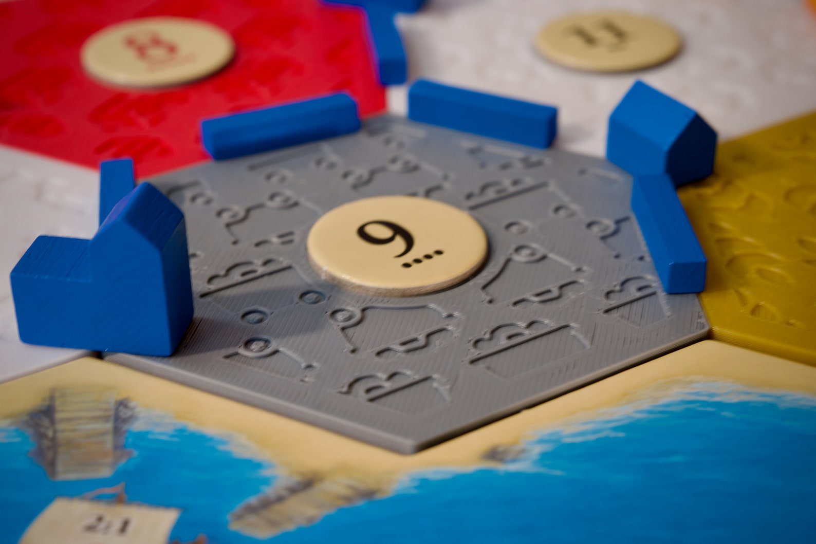 3D engraved Catan Resource Tile Upgrade 19 Uniquely Designed for ...