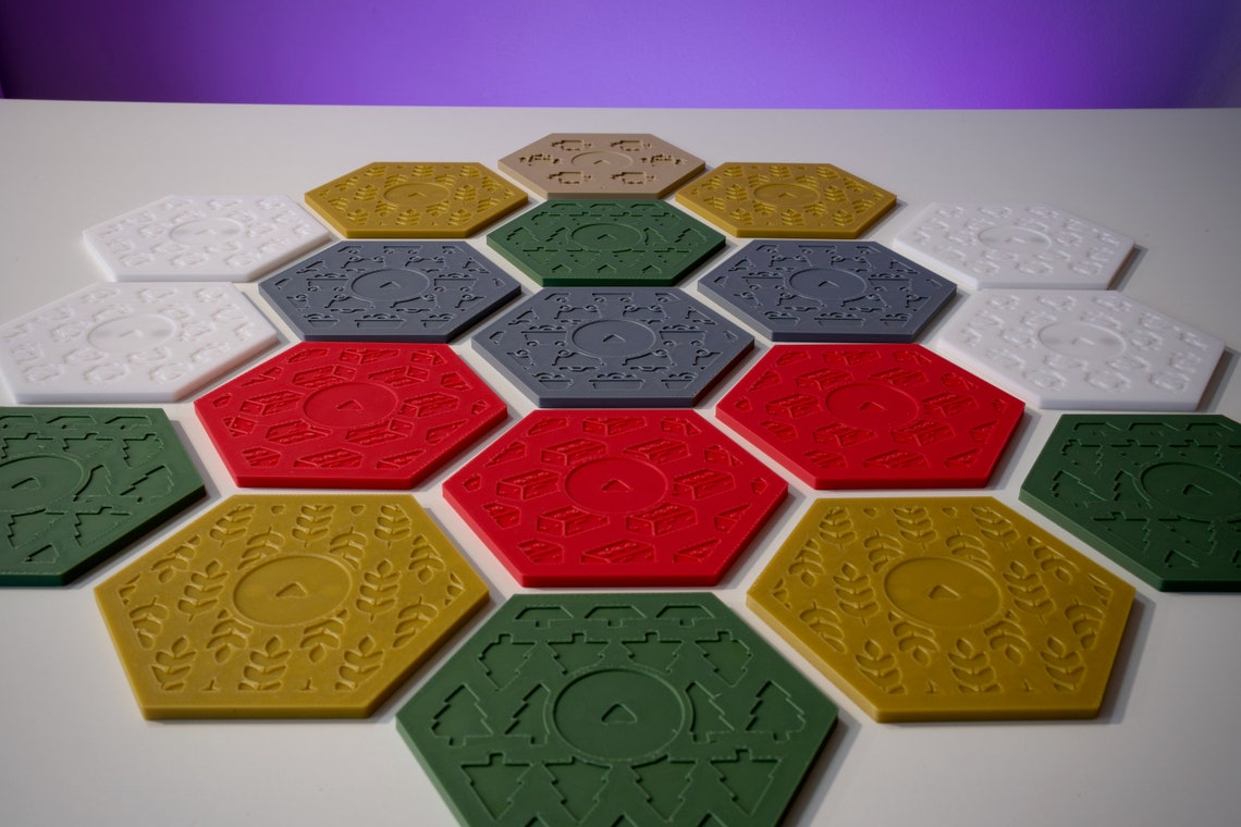 3D engraved Catan Resource Tile Upgrade 19 Uniquely Designed for ...