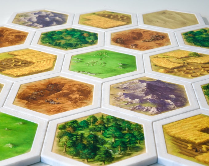 Settlers of Catan Magnetic Hex Game Board - Circa 2007, Larger Frames ...