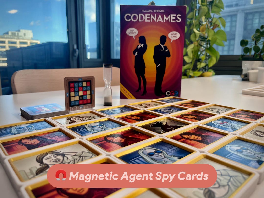 Codenames Magnetic Agent Card Holders | Snappy & Secure Upgrade | Works With Magnetic Game Board ...