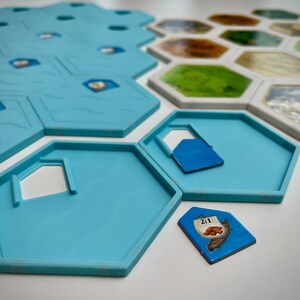 Magnetic Sea Port Hex Tiles for Settlers of Catan | Magnetized, Snappy ...