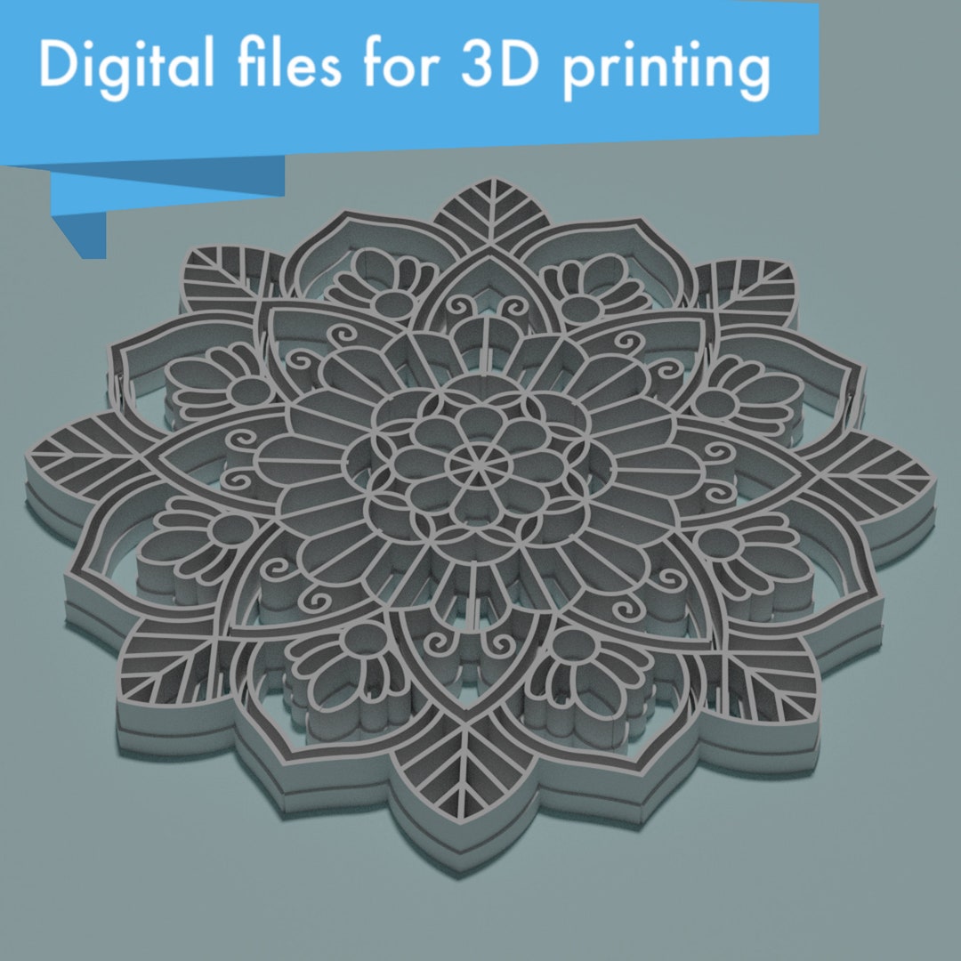 Mandala Stamp Digital STL File - Etsy