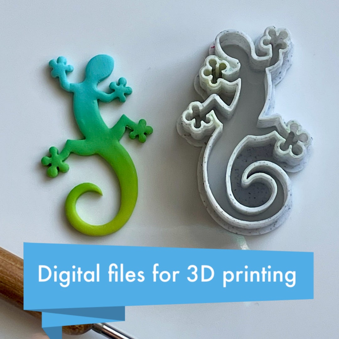 Gecko Shape Cutter Set - Digital STL Files - Etsy