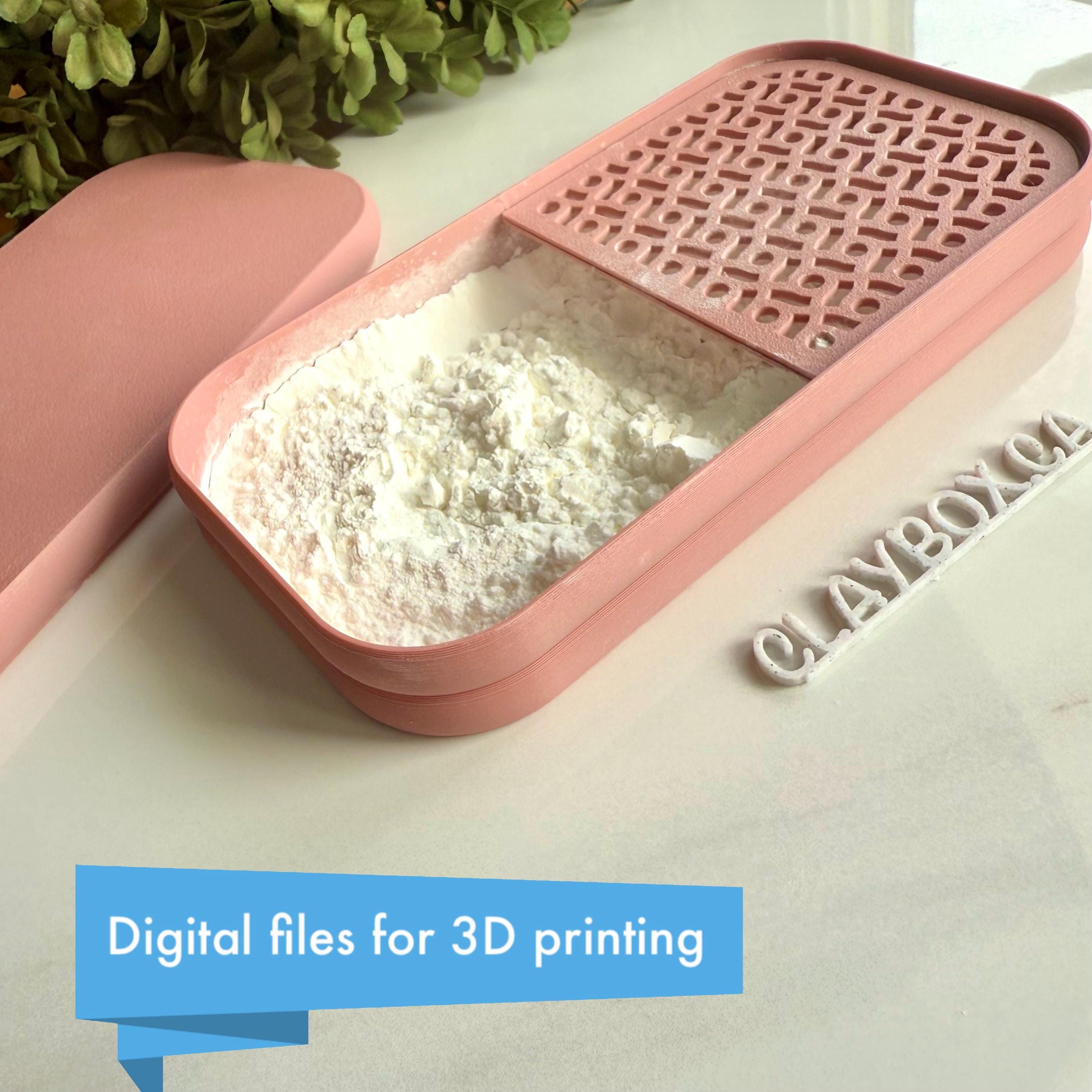 Polymer Clay Cornstarch Container: 3D Printing STL File - Etsy