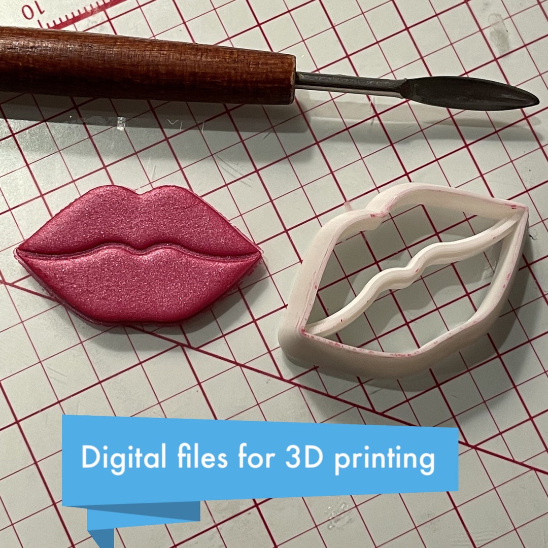 Lips Combined Stamp/cutter Set / Digital STL File - Etsy