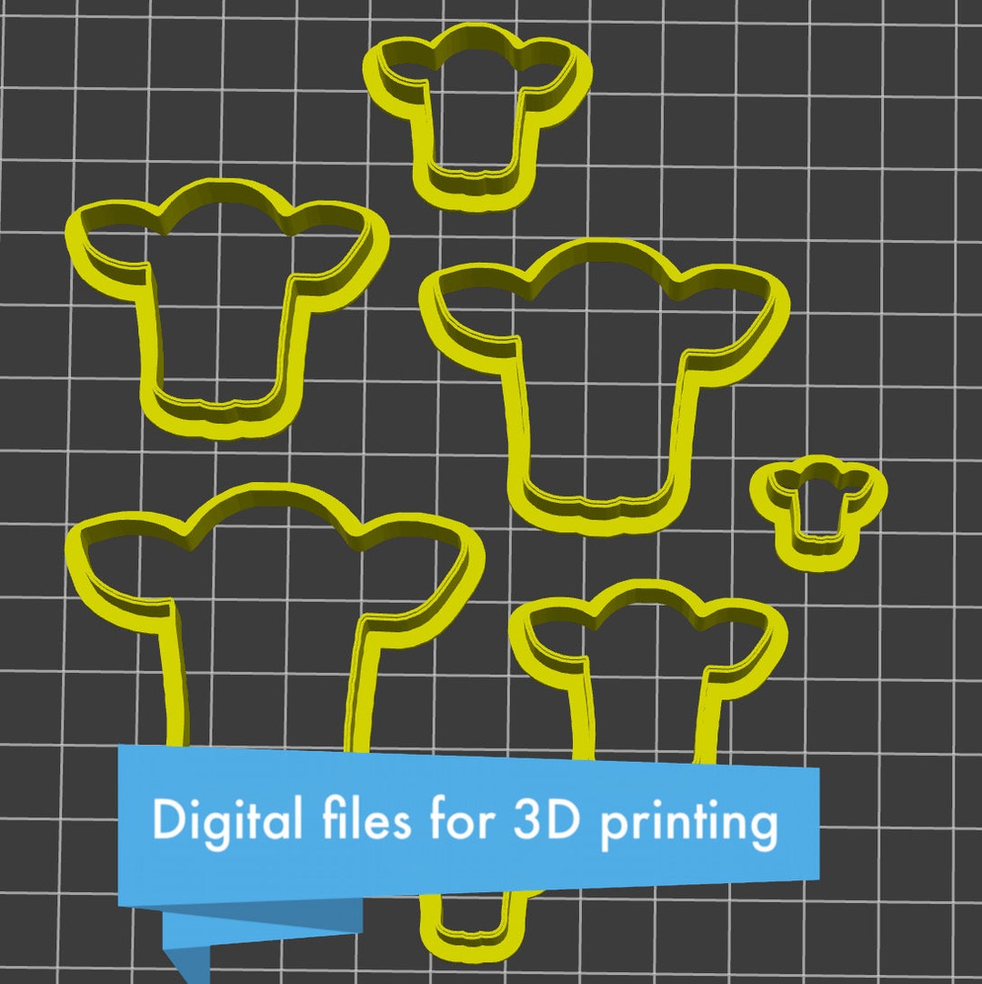 Cow Cutter Set Digital Files for 3D Printing - Etsy