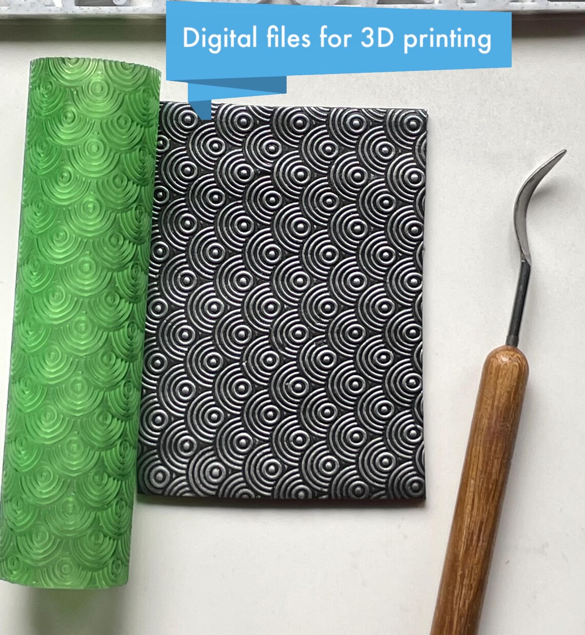 Bullseye Texture Roller / Digital STL File for 3D Printing - Etsy