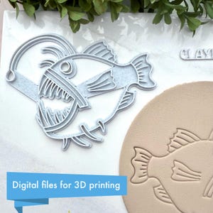 Angler Fish Pottery Stamp – STL Digital File – 3D Printable Ceramic ...