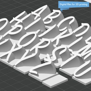 Handwritten Alphabet Display Letters - Digital STL Files for 3D ...