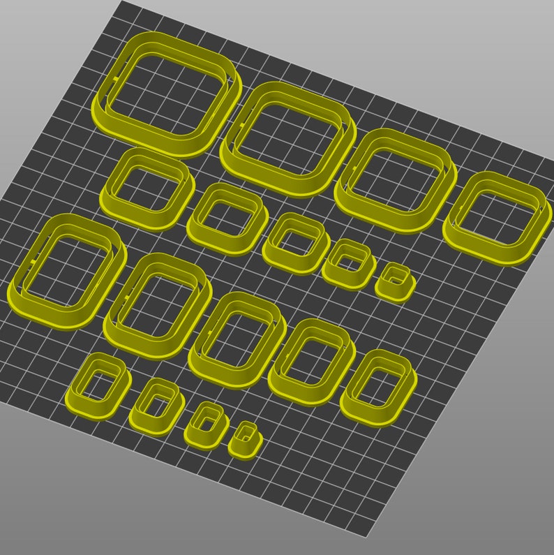 Round Corner Square and Rectangle Stamp/cutters / Digital STL File - Etsy