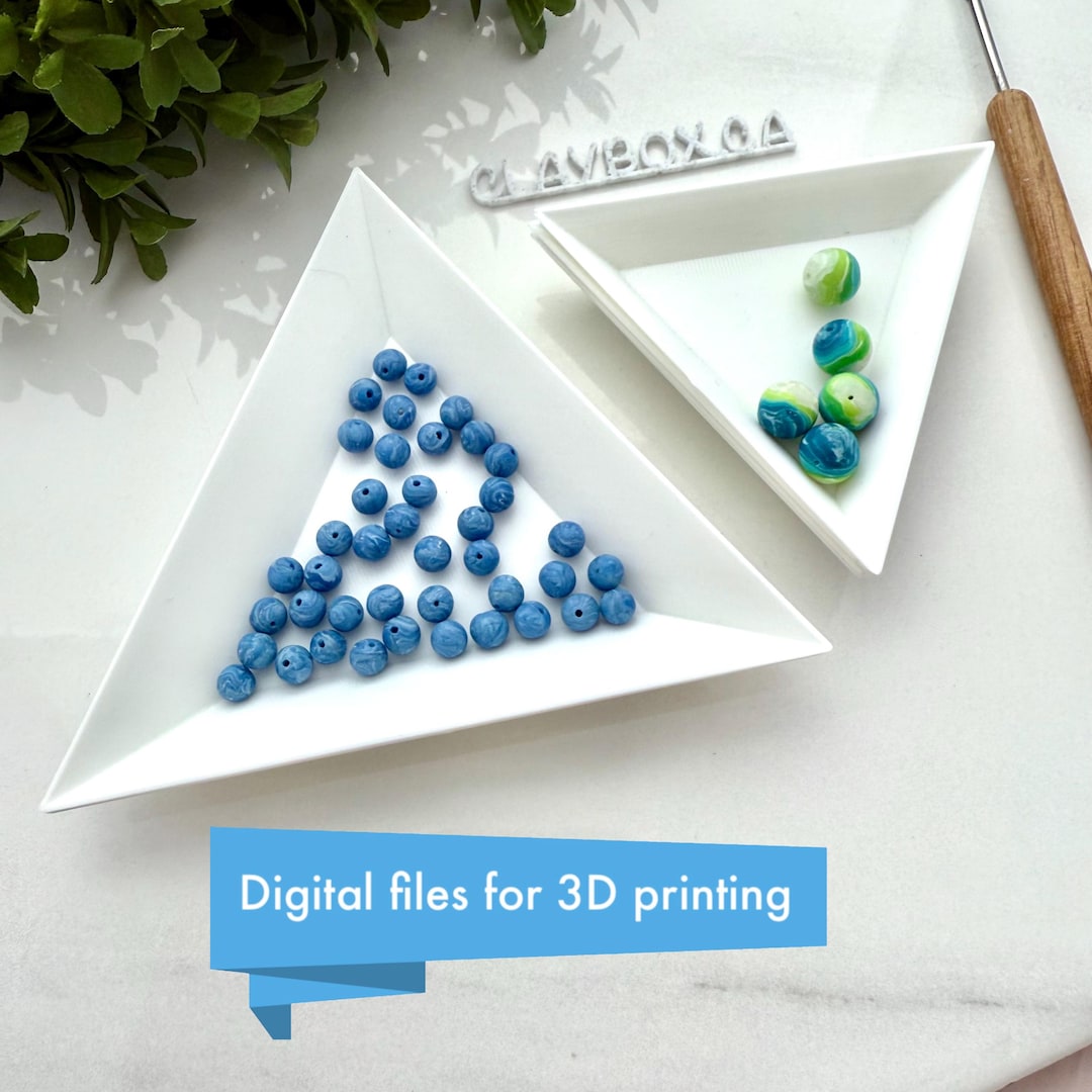 Triangle Bead Trays - Digital STL Files for 3D Printing - Stackable ...