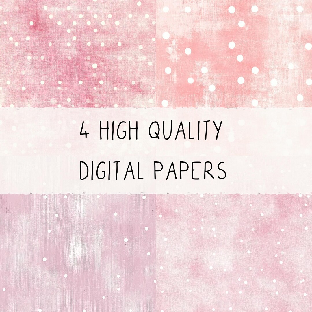 Faded Pink Digital Paper: Seamless Scrapbook Backgrounds (12x12", 300 ...