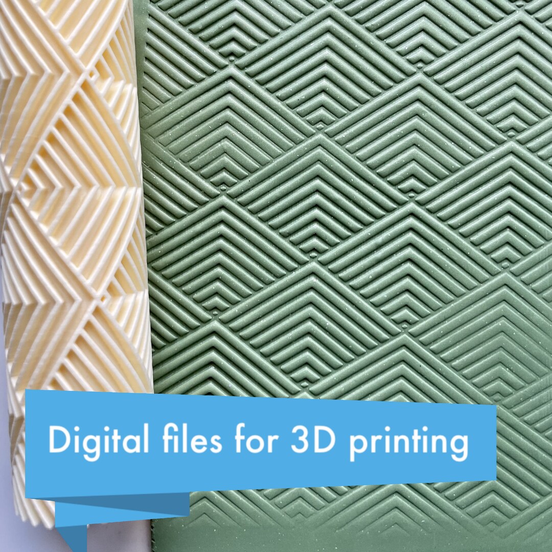 Geometric Zigzag Texture Roller / Digital STL File - Etsy