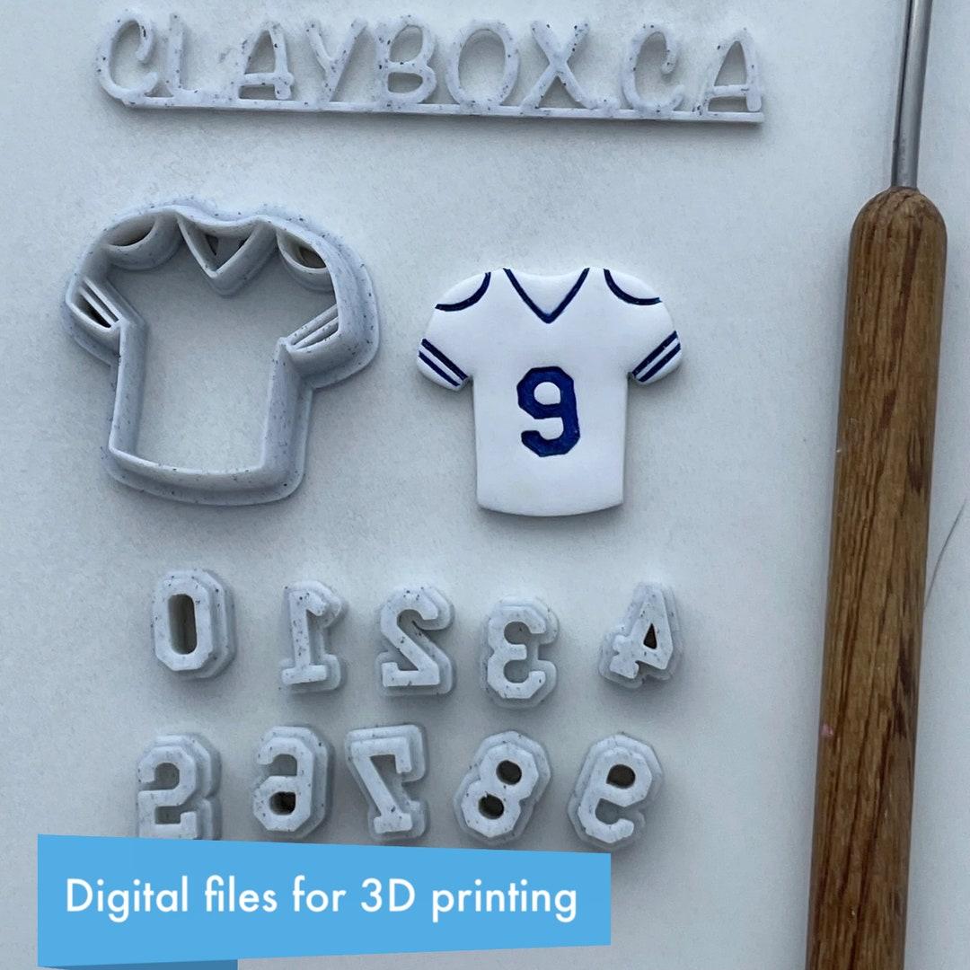 American Football Jersey Cutter and Stamp Set - Digital STL Files - Etsy