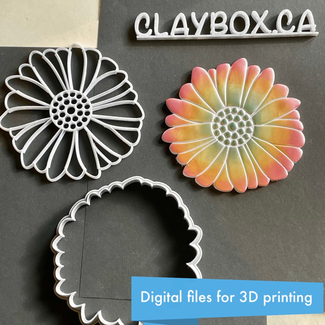 Large Daisy Stamp and Matching Cutter - Digital STL Files for 3D ...