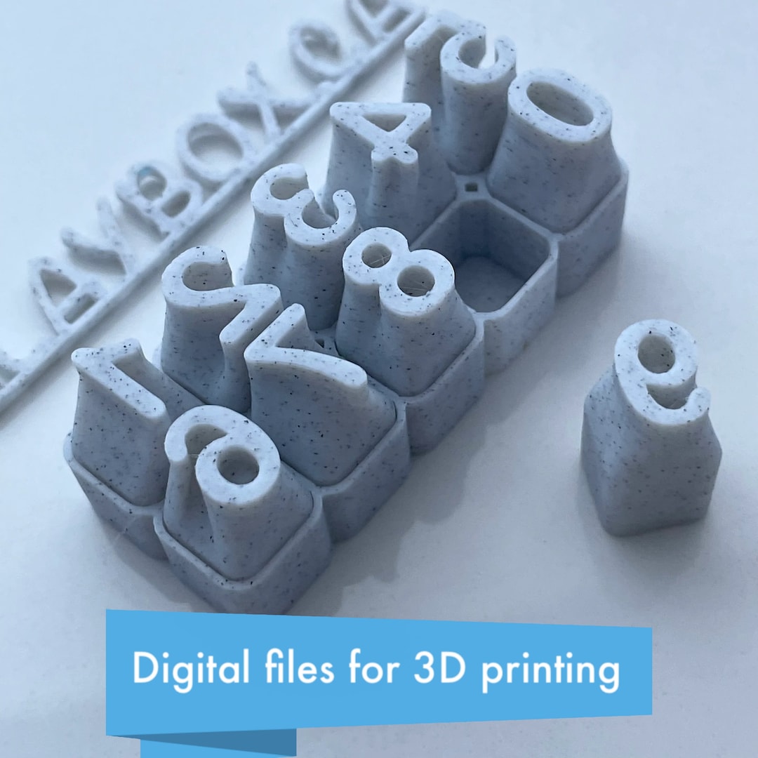 Number Stamp Set - Three Sizes - STL File - Etsy