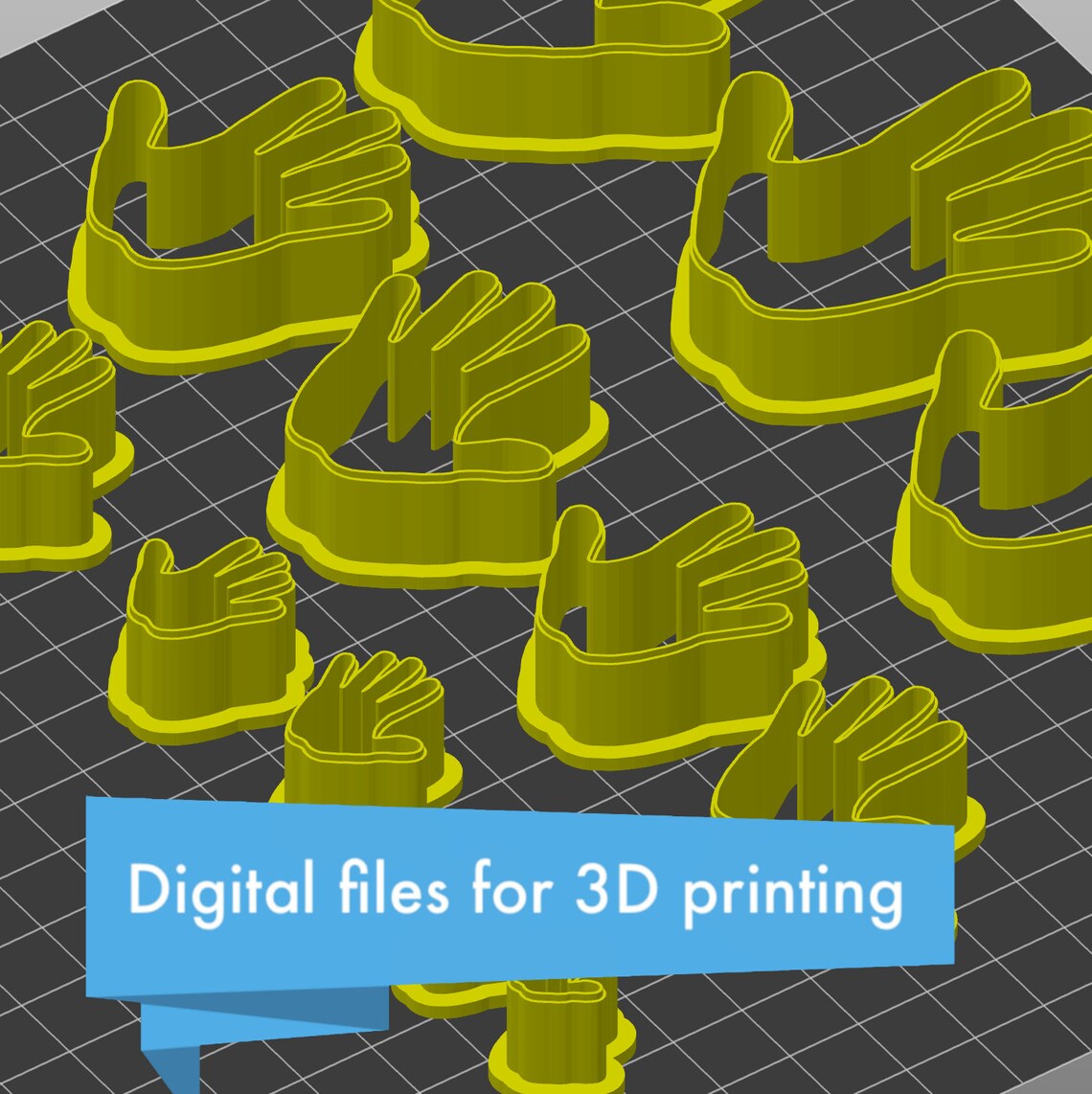 Handprint Cutter Set STL File - Etsy