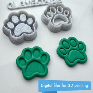 Paw Print Combined Stamp/cutter - Digital Files for 3D Printing - Etsy